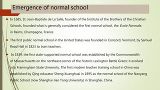 Normal school tradition | PPTX | Primary Education | Education