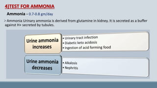 Test for Normal urine (Practical ) | PPTX | Chemistry | Science