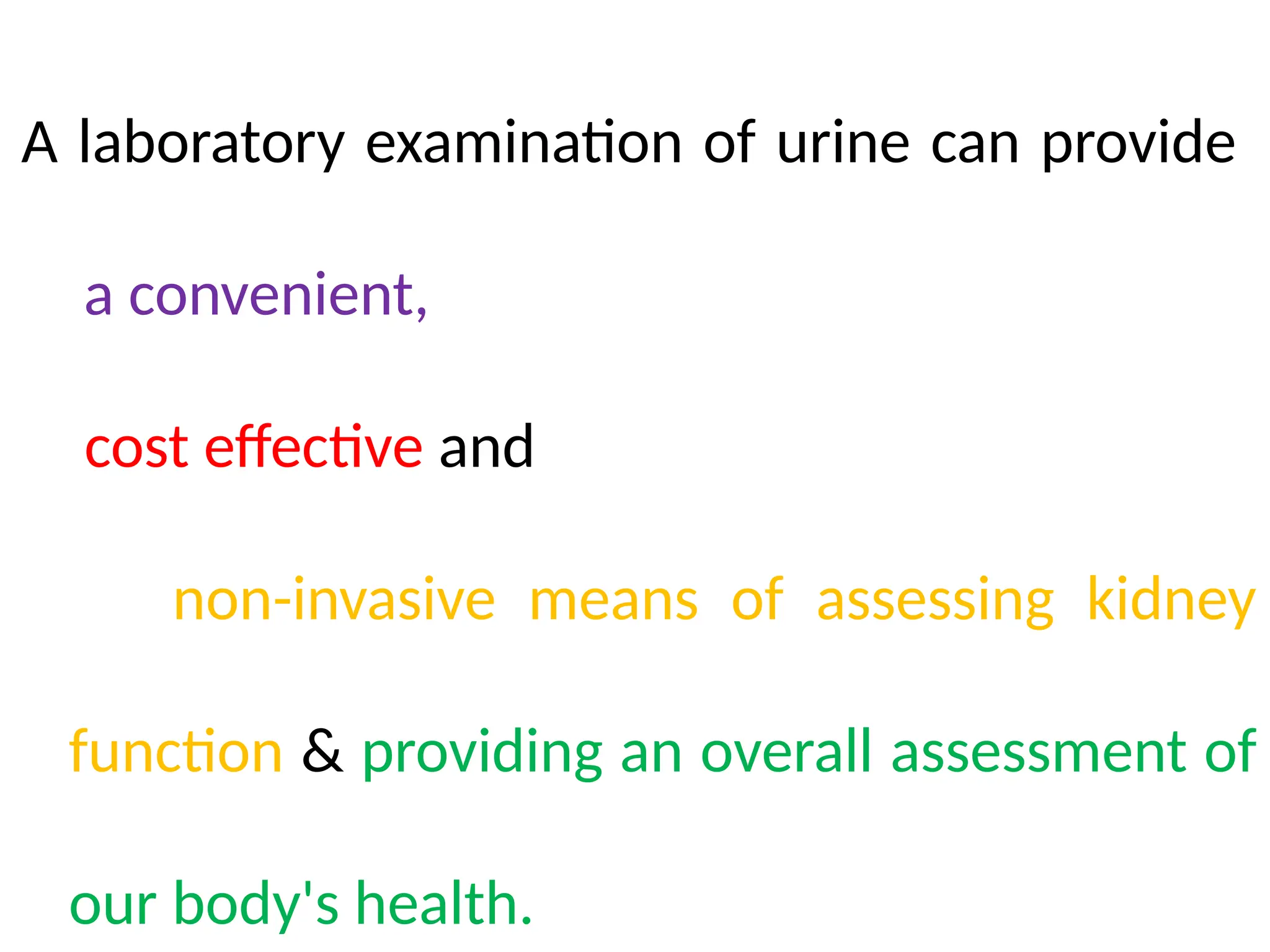 normal urine analysis for biochemistry students | PPT