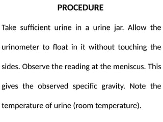 normal urine analysis for biochemistry students | PPT