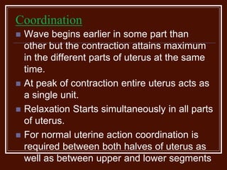 Normal uterine action | PPTX