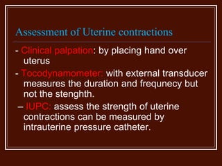 Normal uterine action | PPTX