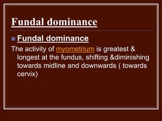 Normal uterine action | PPTX