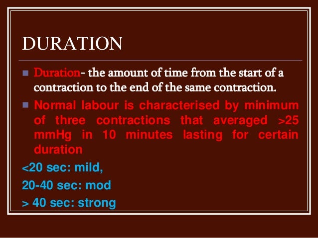 Normal uterine action