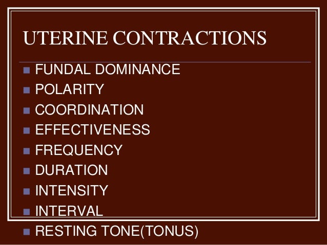 Normal uterine action