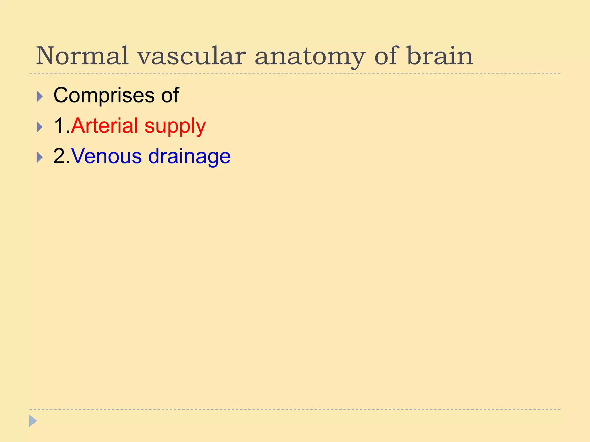 Normal blood supply of brain | PPTX