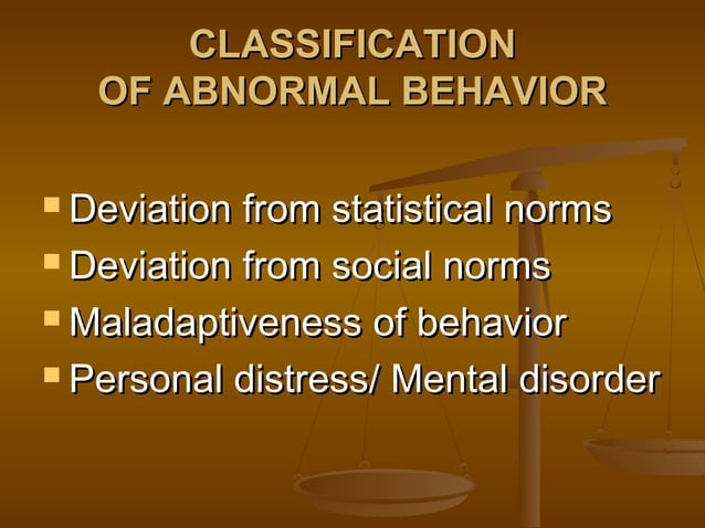Normal vs abnormal