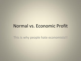Normal vs Economic Profits | PPT