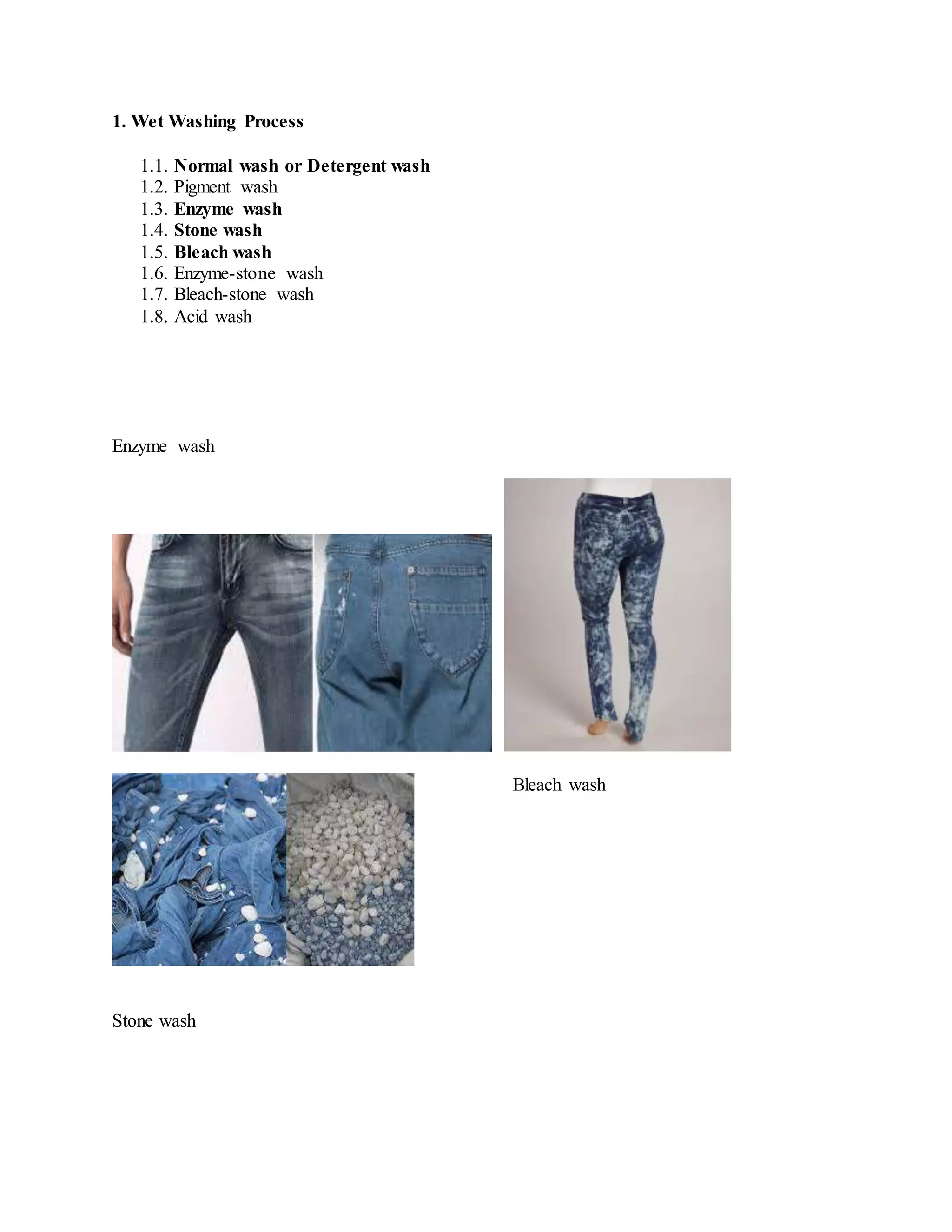 Normal washing process in garments dilan | DOCX