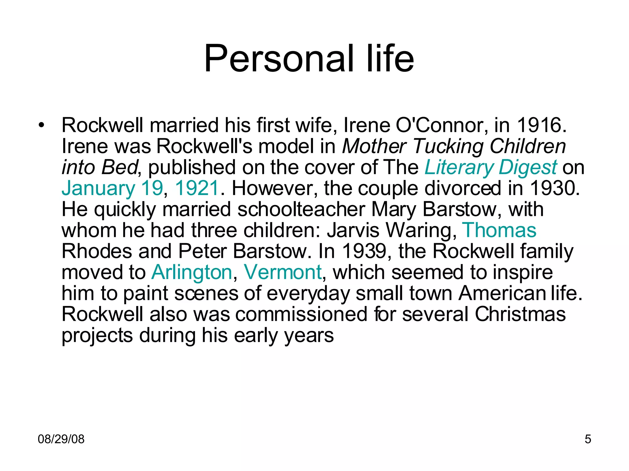 Norman Rockwell Wikipedia No Pictures | PPT