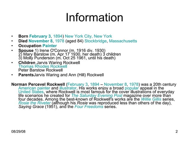 Norman Rockwell Wikipedia No Pictures | PPT