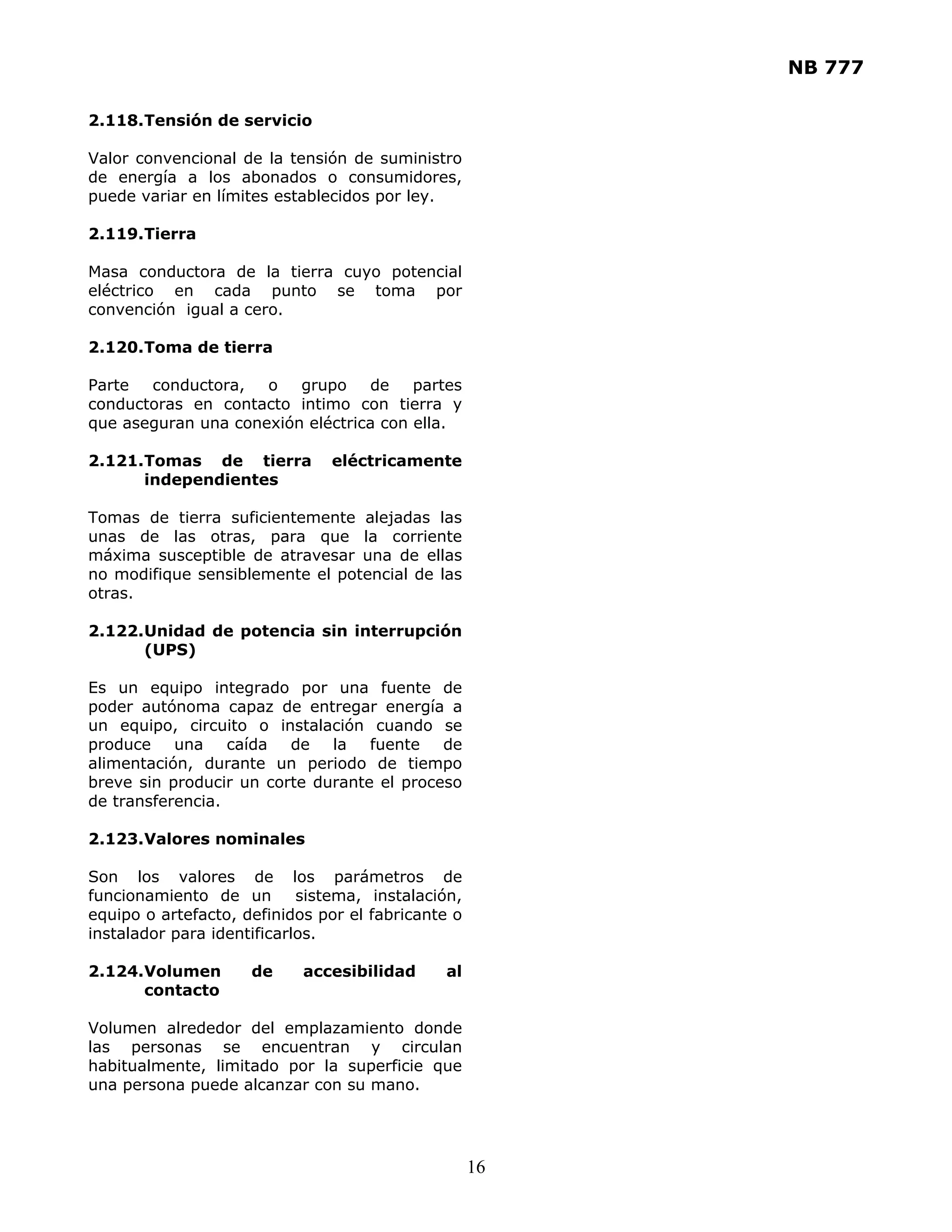 Norma NB 777 Instalaciones Electricas | PDF