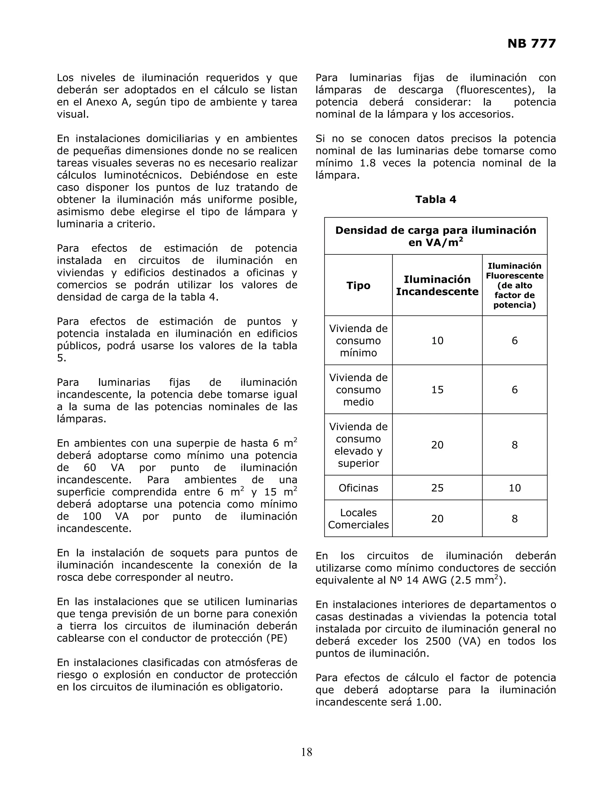 Norma NB 777 Instalaciones Electricas | PDF