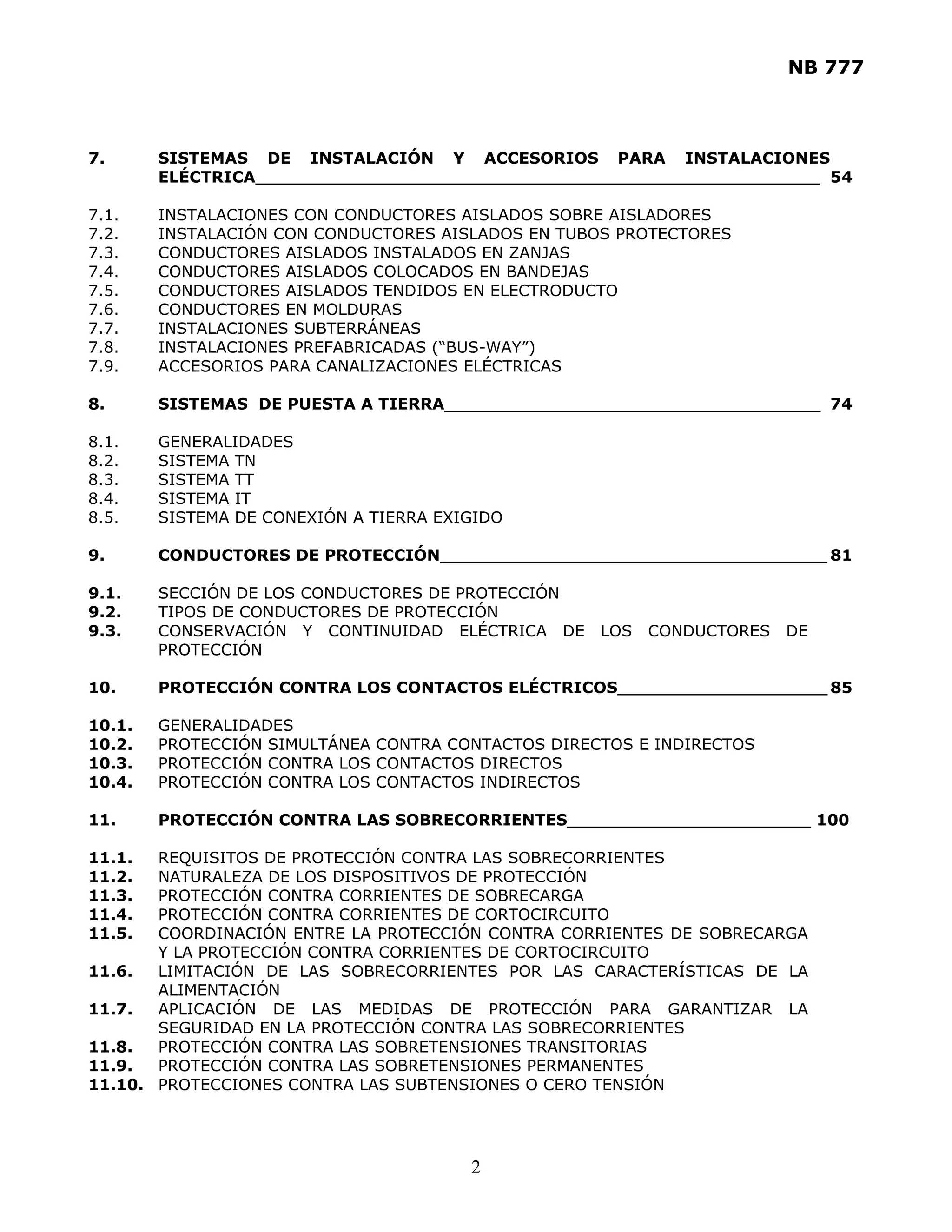 Norma NB 777 Instalaciones Electricas | PDF