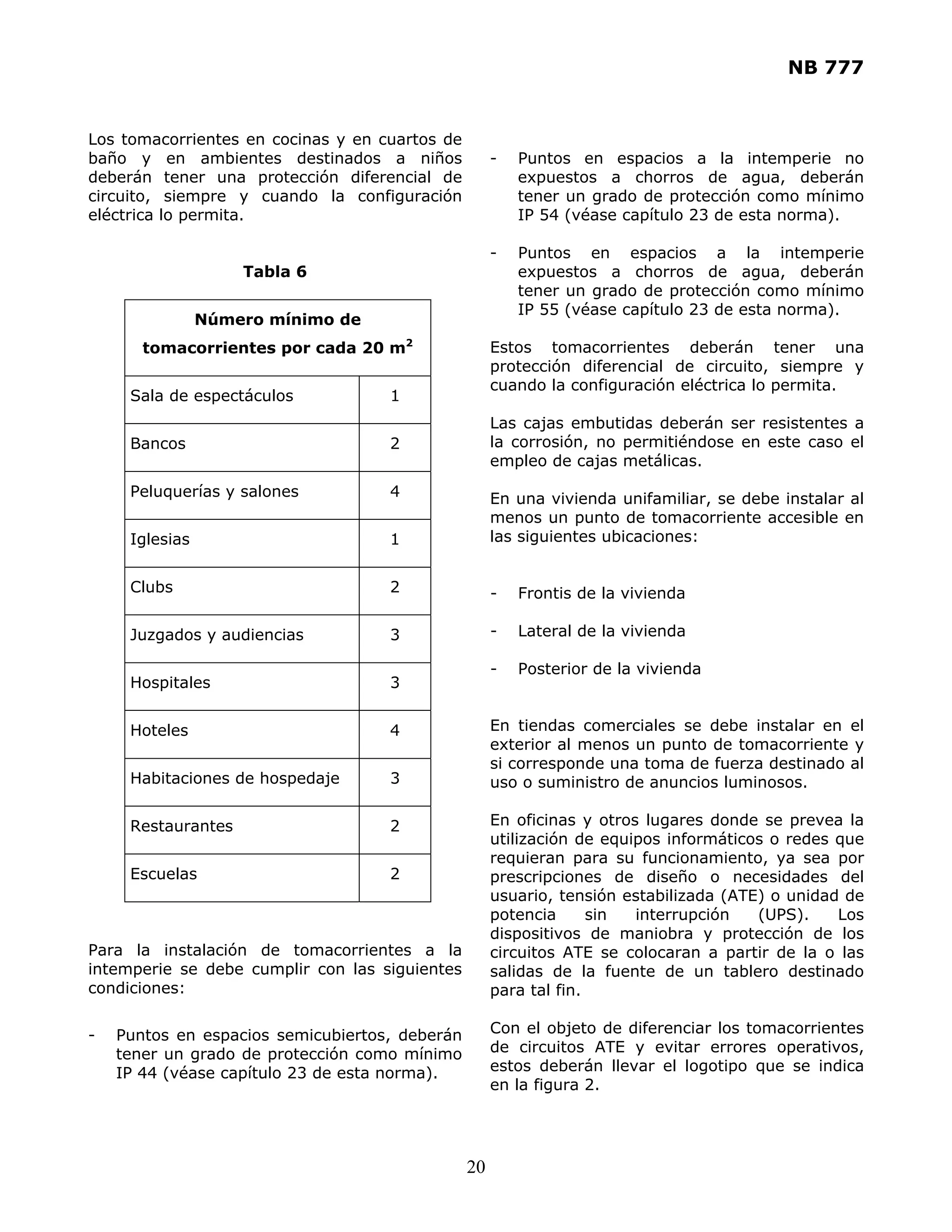 Norma NB 777 Instalaciones Electricas | PDF