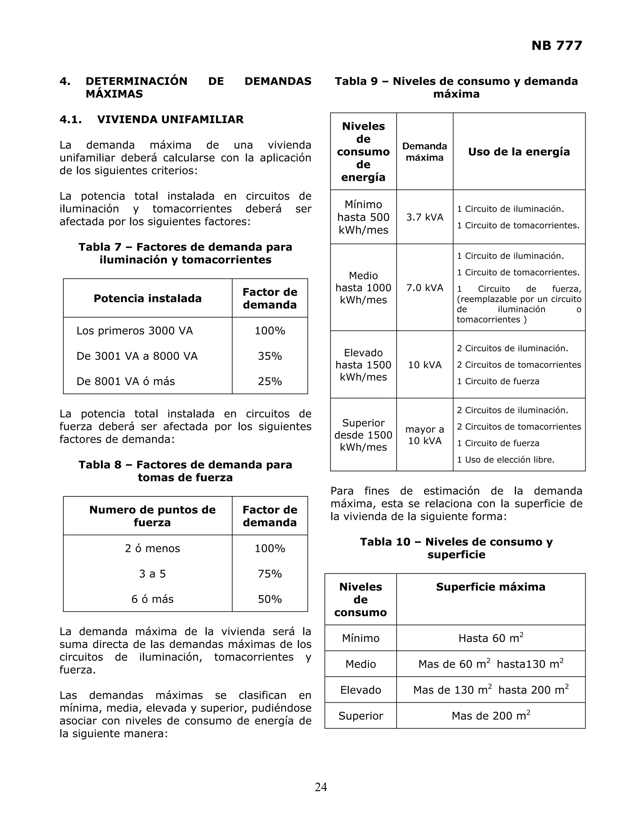 Norma NB 777 Instalaciones Electricas | PDF