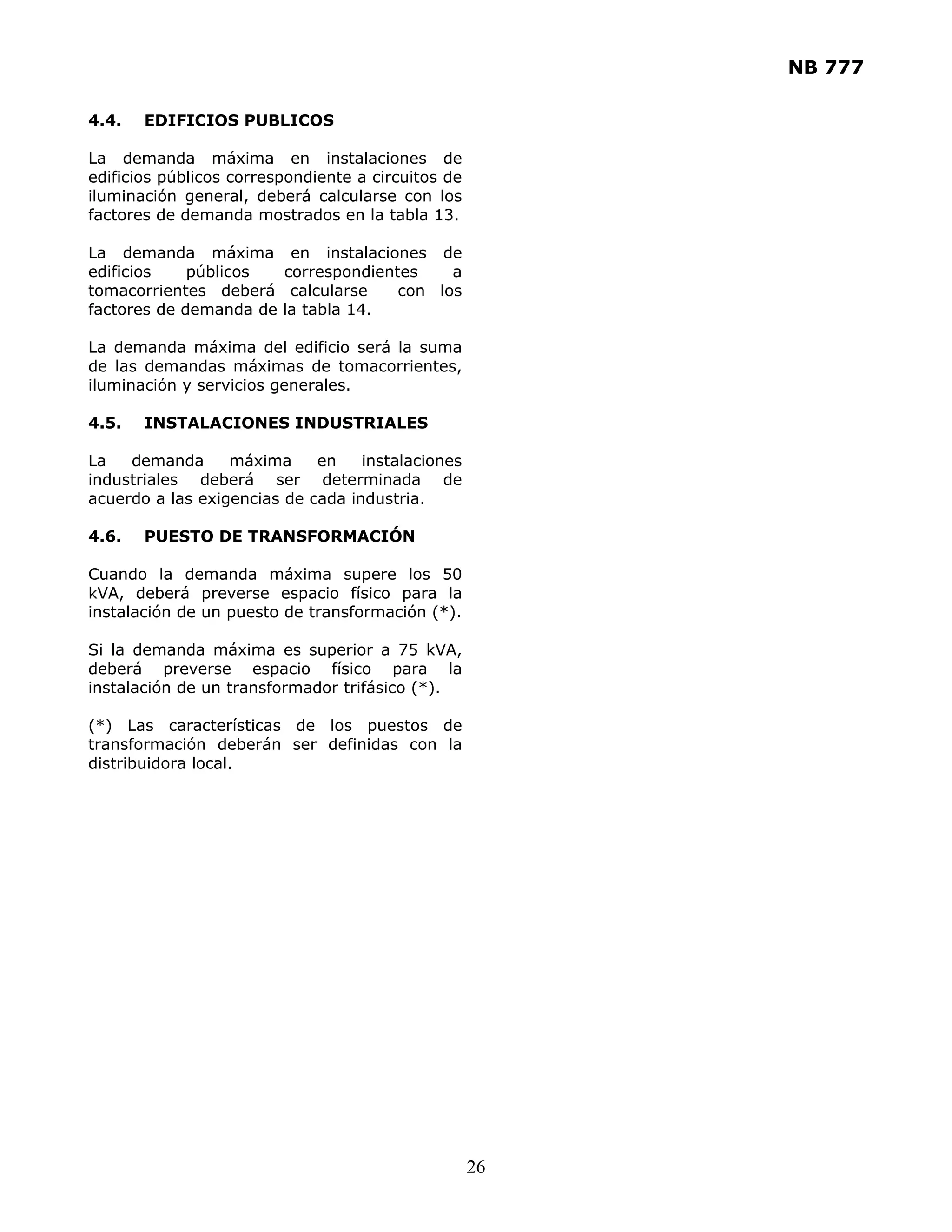 Norma NB 777 Instalaciones Electricas | PDF