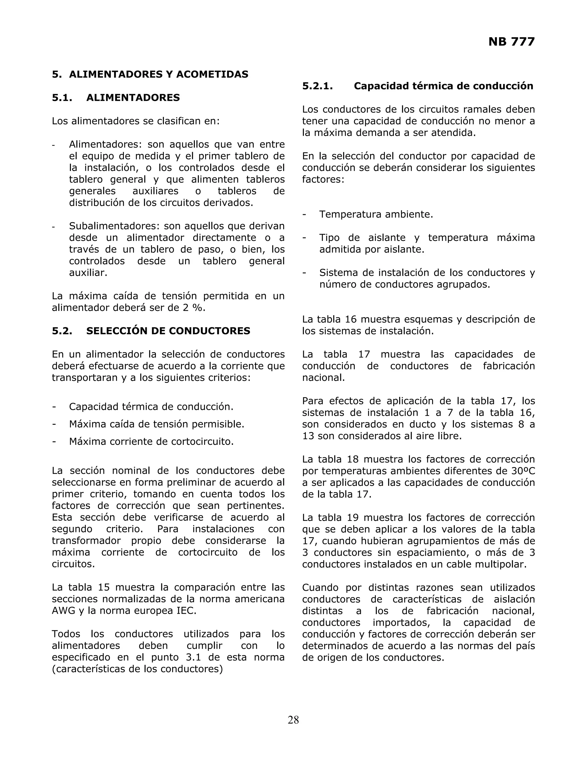 Norma NB 777 Instalaciones Electricas | PDF