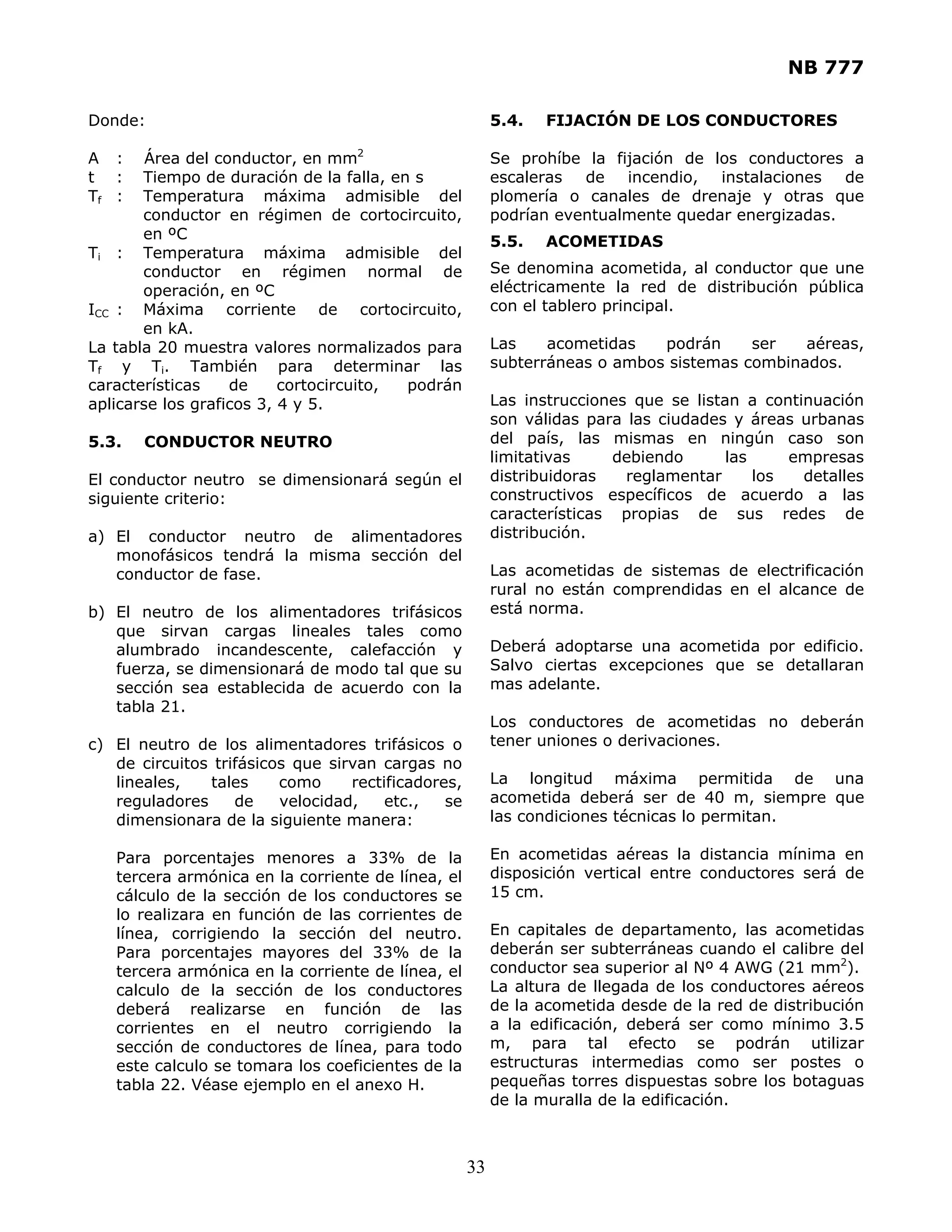 Norma NB 777 Instalaciones Electricas | PDF