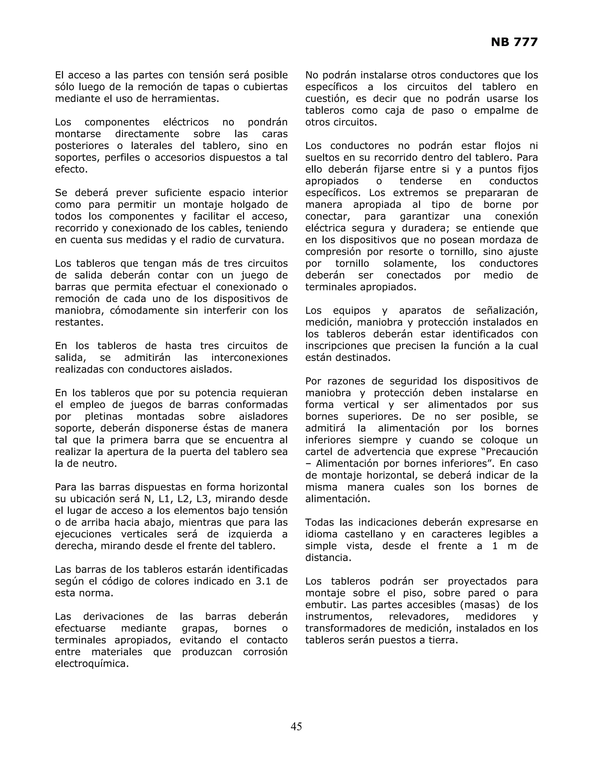 Norma NB 777 Instalaciones Electricas | PDF