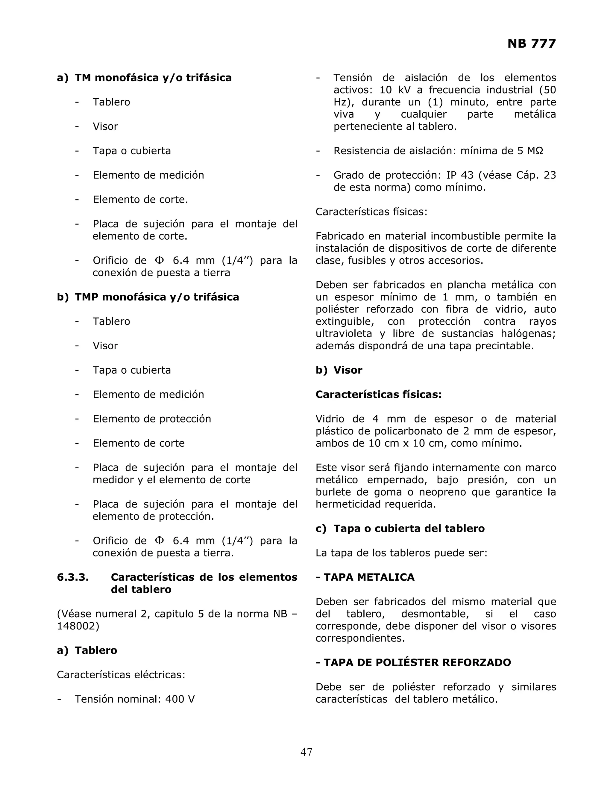 Norma NB 777 Instalaciones Electricas | PDF