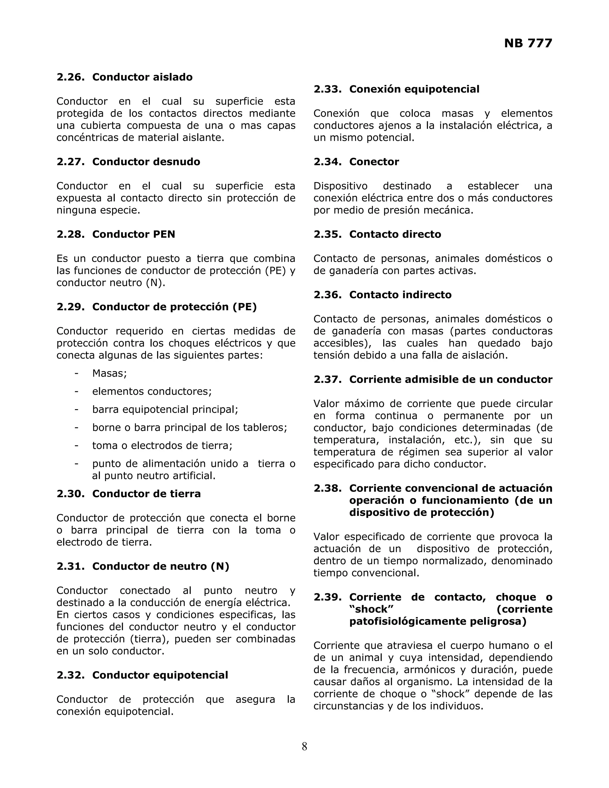 Norma NB 777 Instalaciones Electricas | PDF