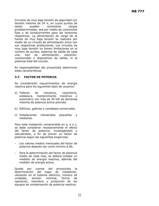 Norma NB 777 Instalaciones Electricas | PDF
