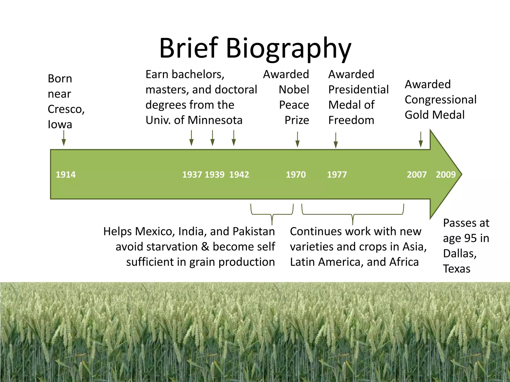 Norman Borlaug by Andrea Warnke | PPTX