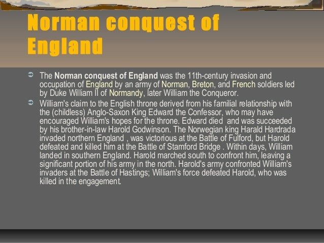 Norman conquest