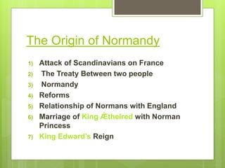 Norman conquest and subjection of english | PPTX