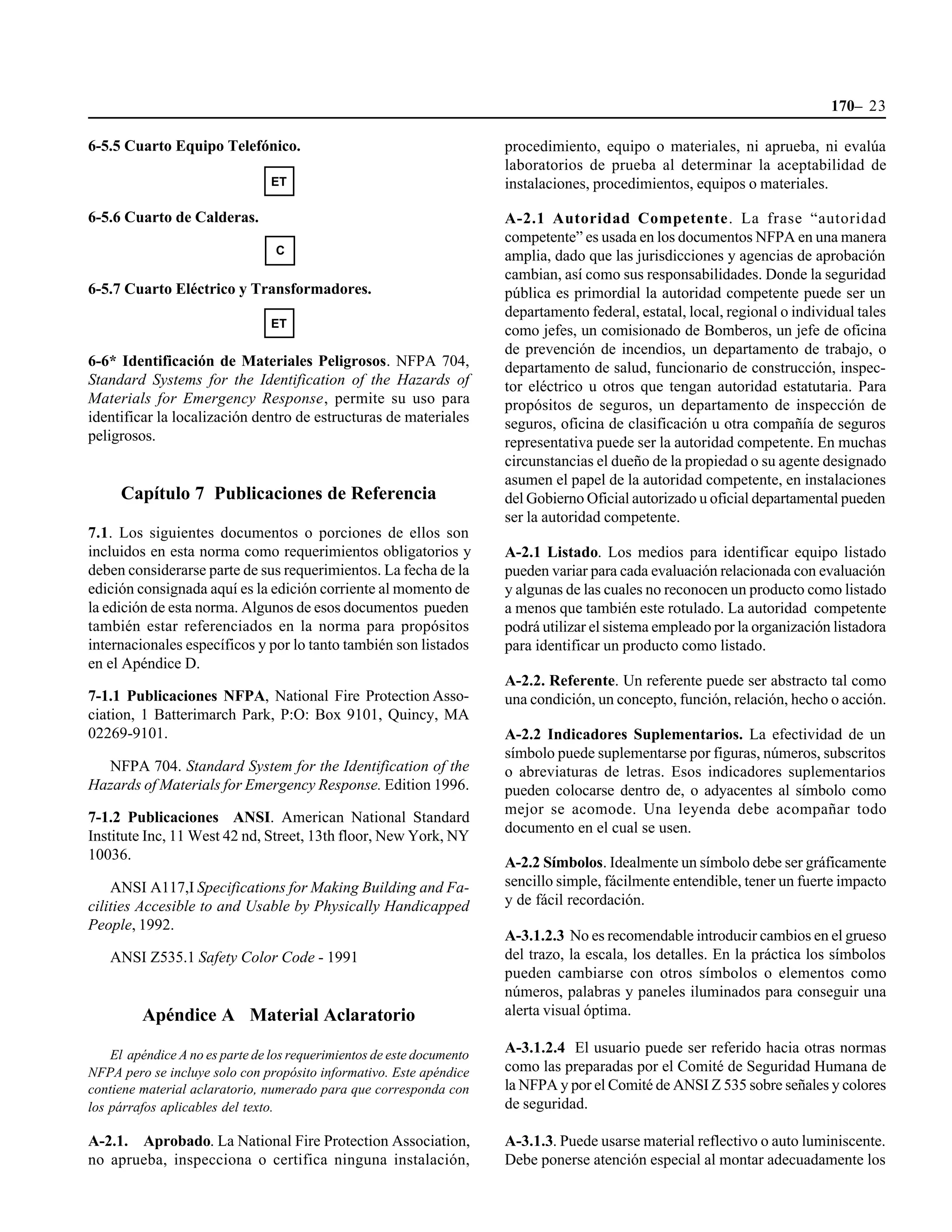 Norma nfpa 170 simbolos de seguridad contra fuegos | PDF