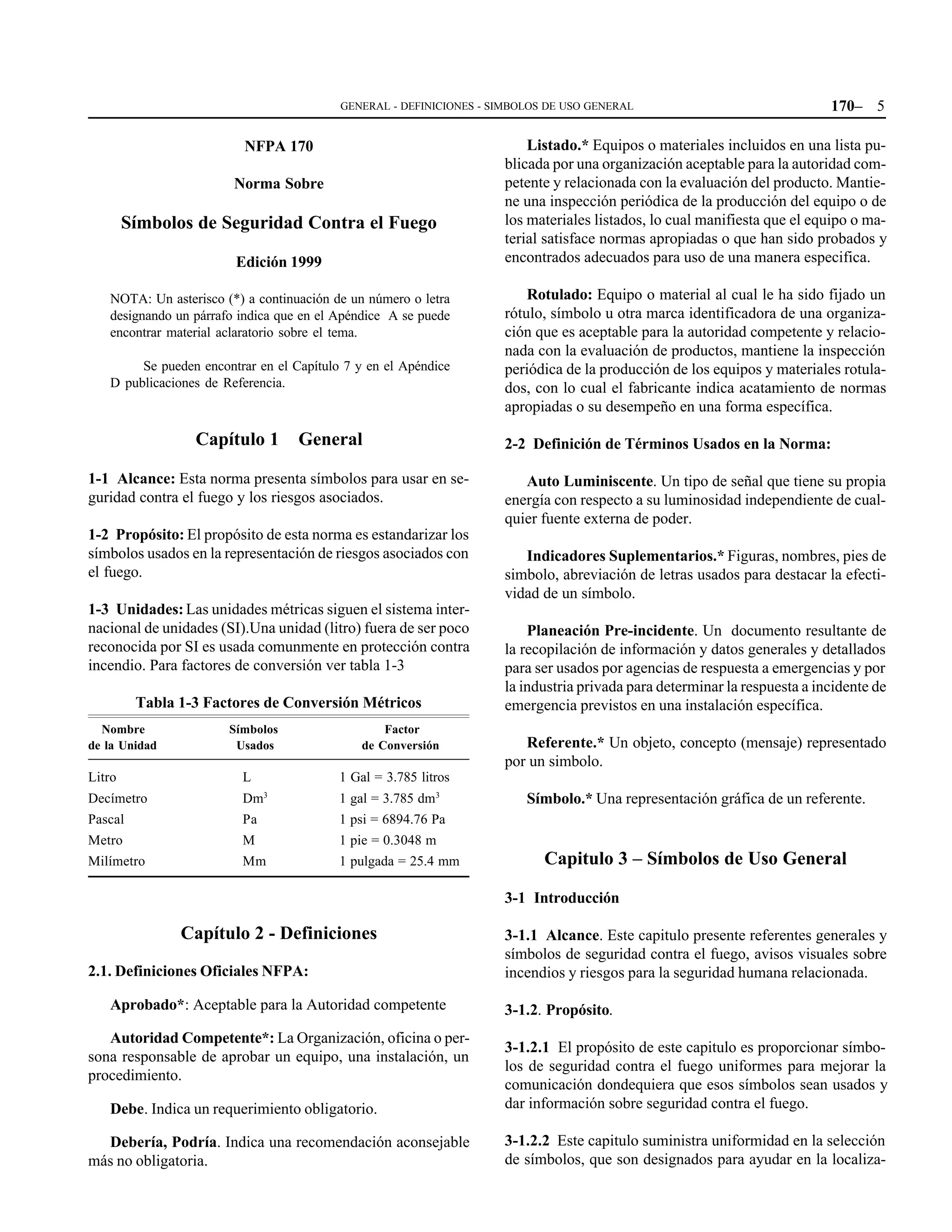 Norma nfpa 170 simbolos de seguridad contra fuegos | PDF