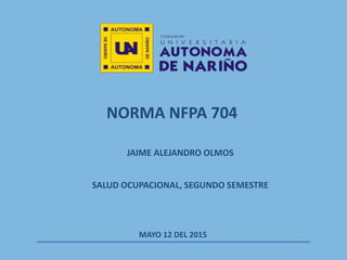Norma NFPA 704 | PPTX