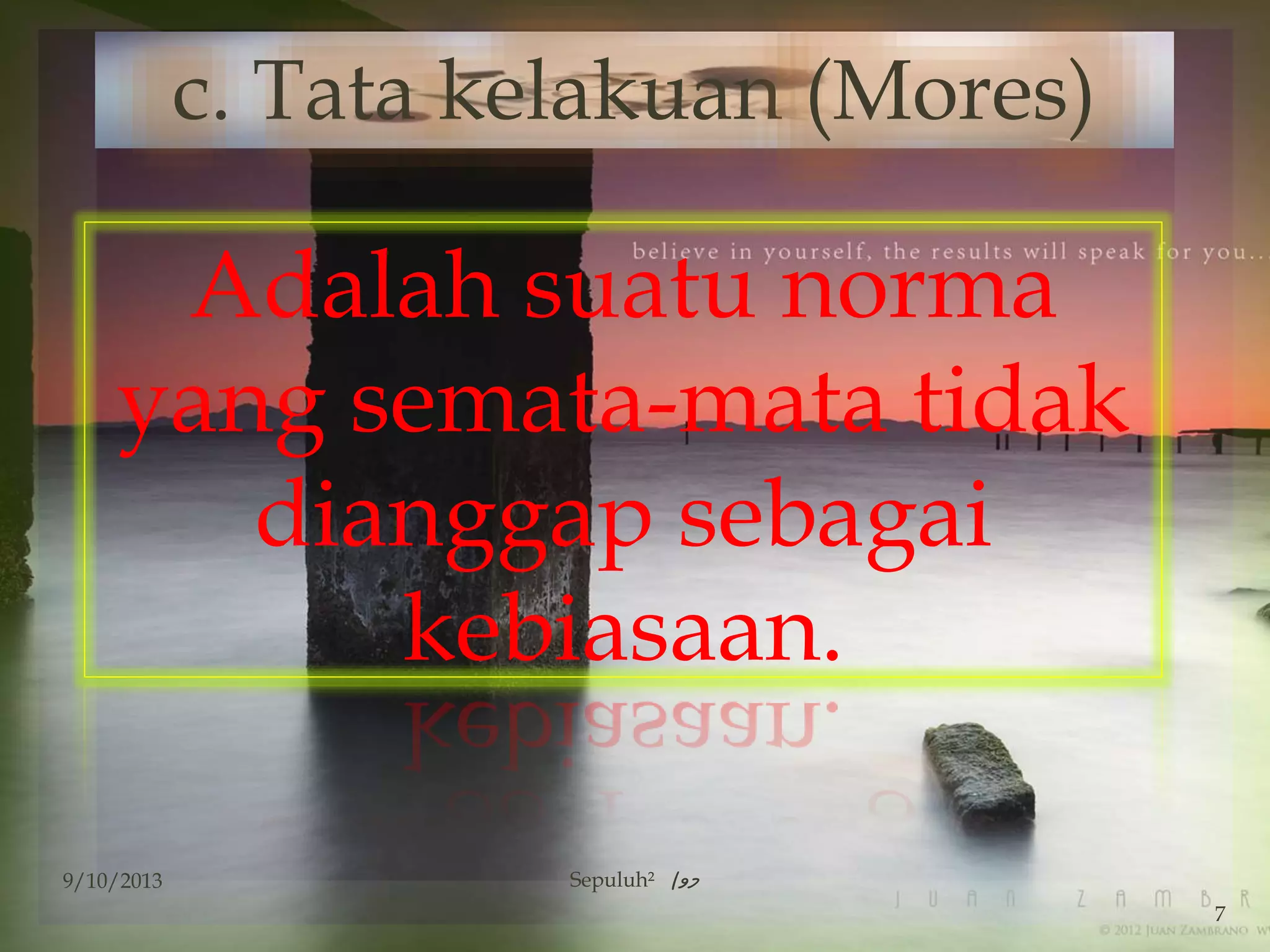 Norma norma dalam masyarakat | PPTX