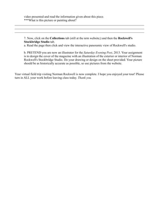 Norman rockwell webquest | DOC