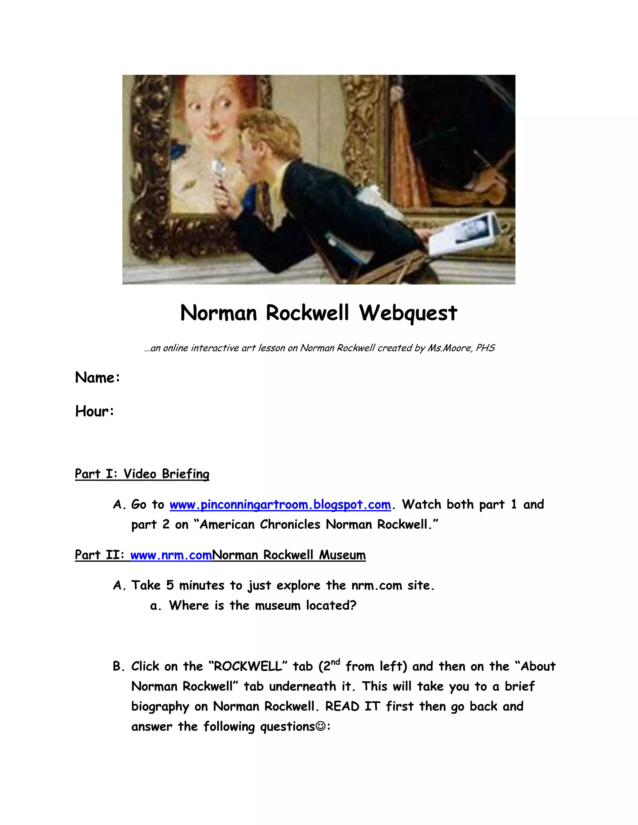 Norman rockwell webquest | DOCX