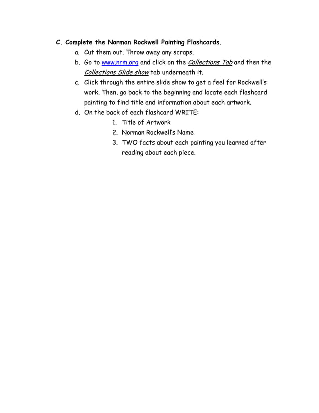 Norman rockwell webquest | DOCX