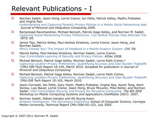 Norman Sadeh's Presentation | PPT