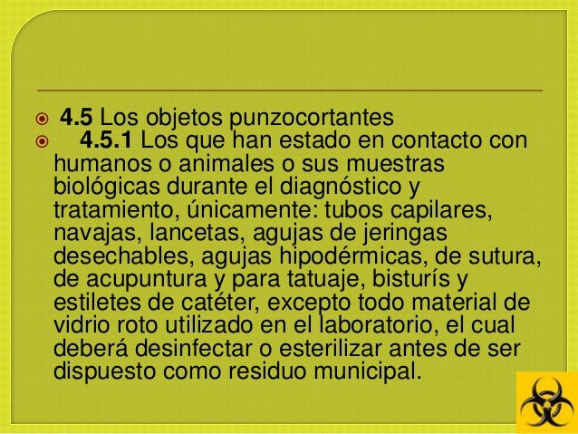 Norma oficial mexicana nom 087-ecol-ssa1-2002