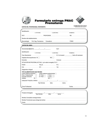 Norma pnac prematuros | PDF