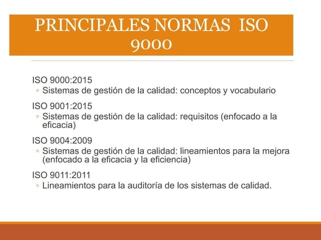 Normas ISO 900 e ISO 9001 | PPT