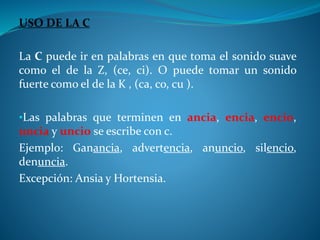 Normas ortográficas-c-s-x-z-v- | PPTX