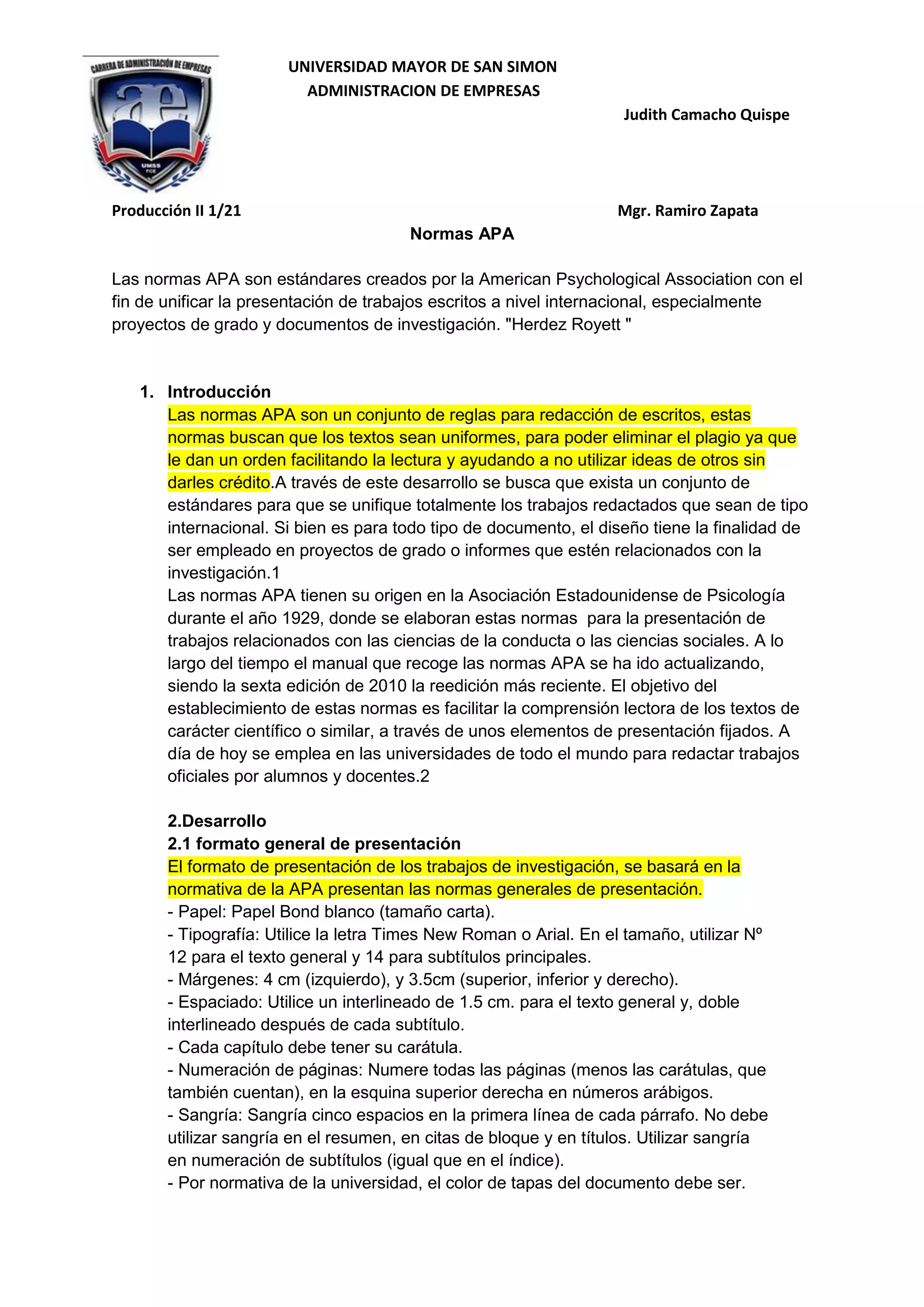 Normas Apa | PDF