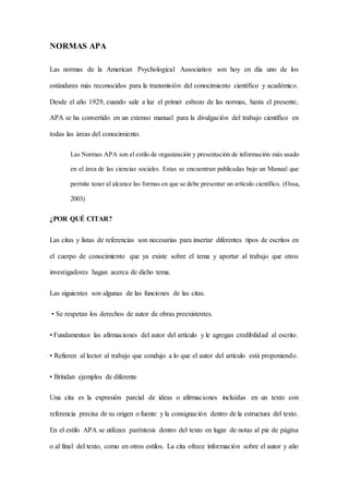 Normas apa version 6 | DOCX