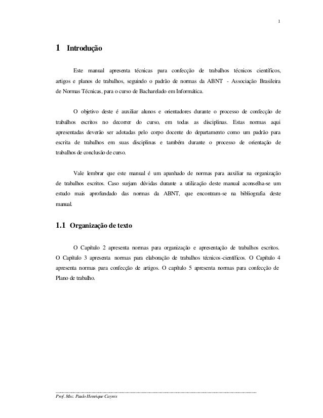 Modelo De Relatorio Academico Abnt