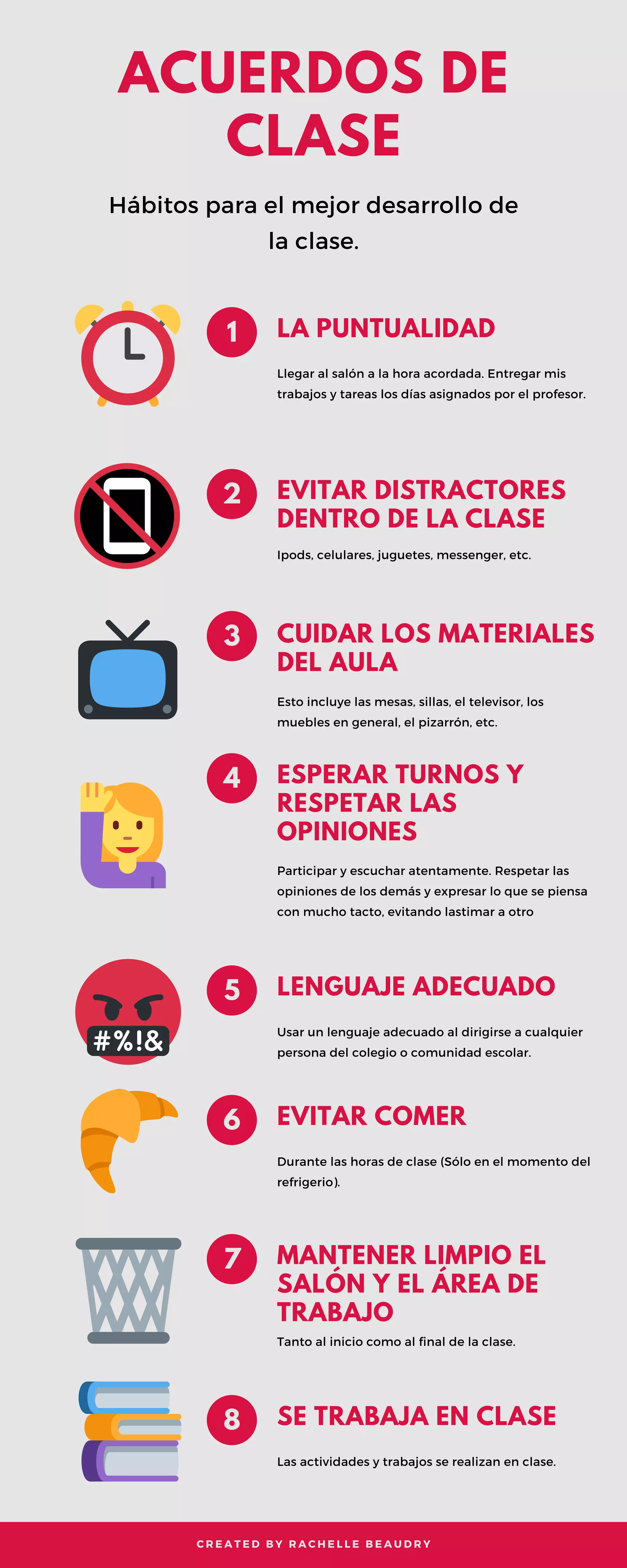 Normas De Clase Secundaria Lunares 6 Normas De Clase Normas De La