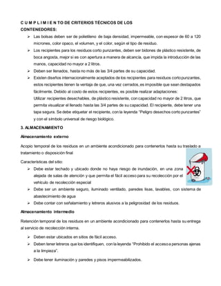 Normas de desecho solidos y liquidos | DOCX