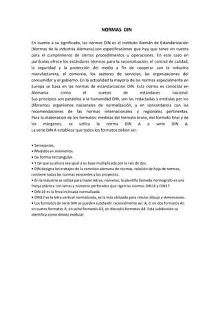 Normas de dibujo y estandarizacion más utilizada | DOCX