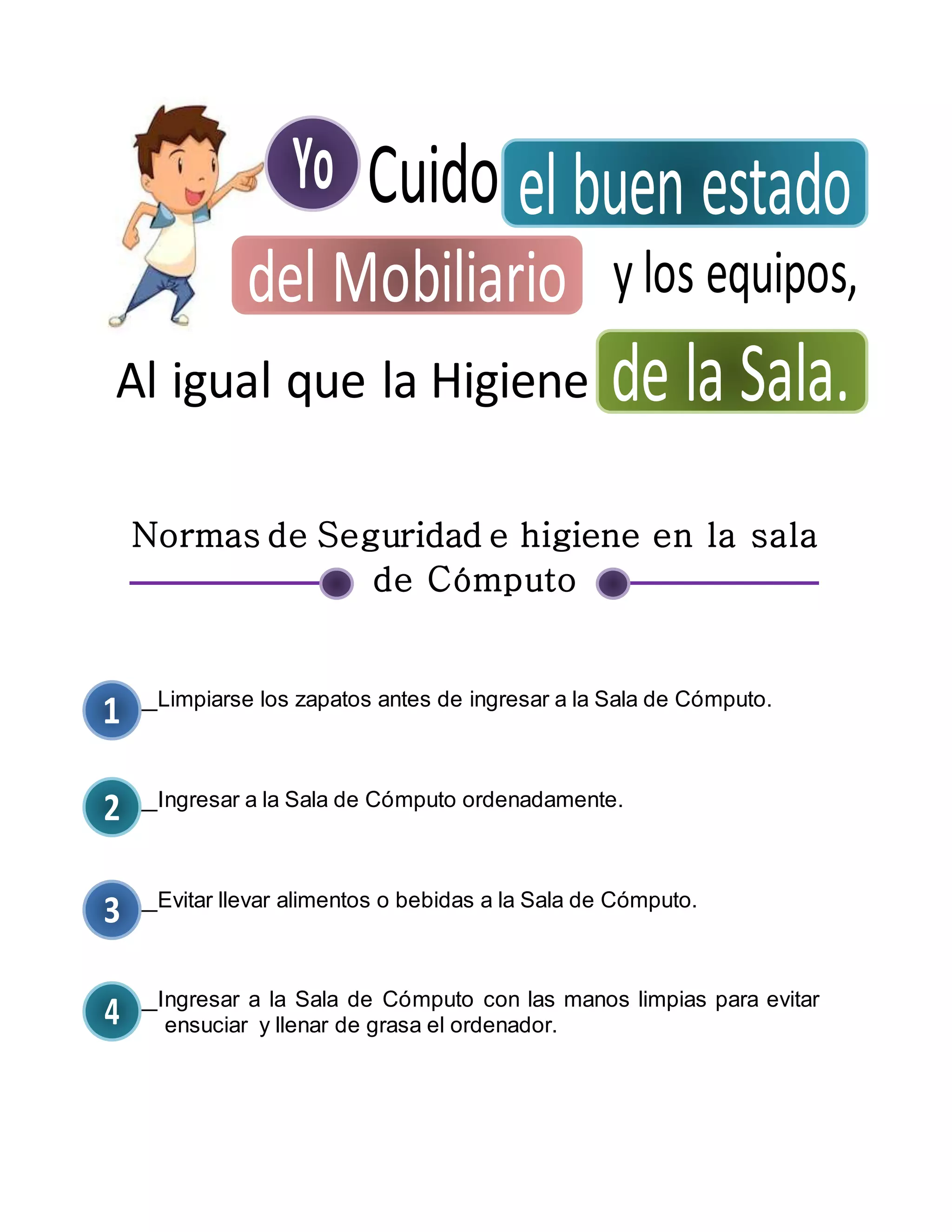 Normas de seguridad e Higiene en la Sala de Cómputo | DOCX