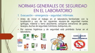 Normas Basicas De Seguridad En El Laboratorio Outlet | www ...